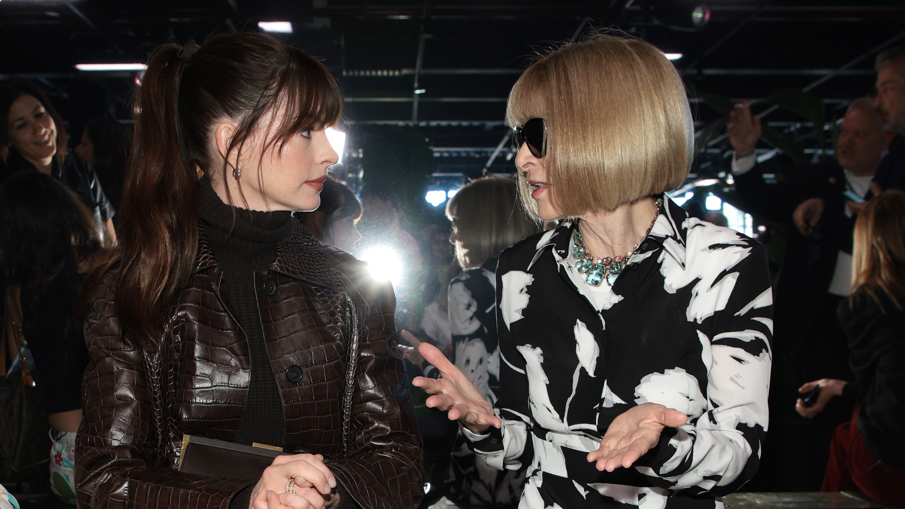 Andy Sachs (Anne Hathaway) Sat Front Row At NYFW With Anna Wintour
