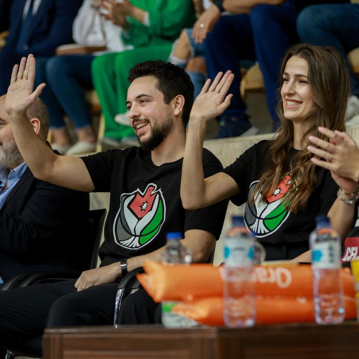 Pics: Princess Rajwa's Twinning Outfit With Crown Prince Hussein