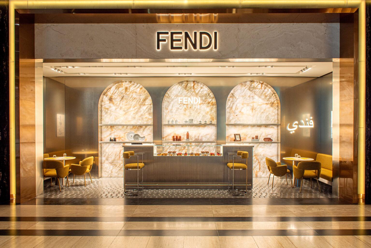 Inside The New Fendi Cafe In Kuwait