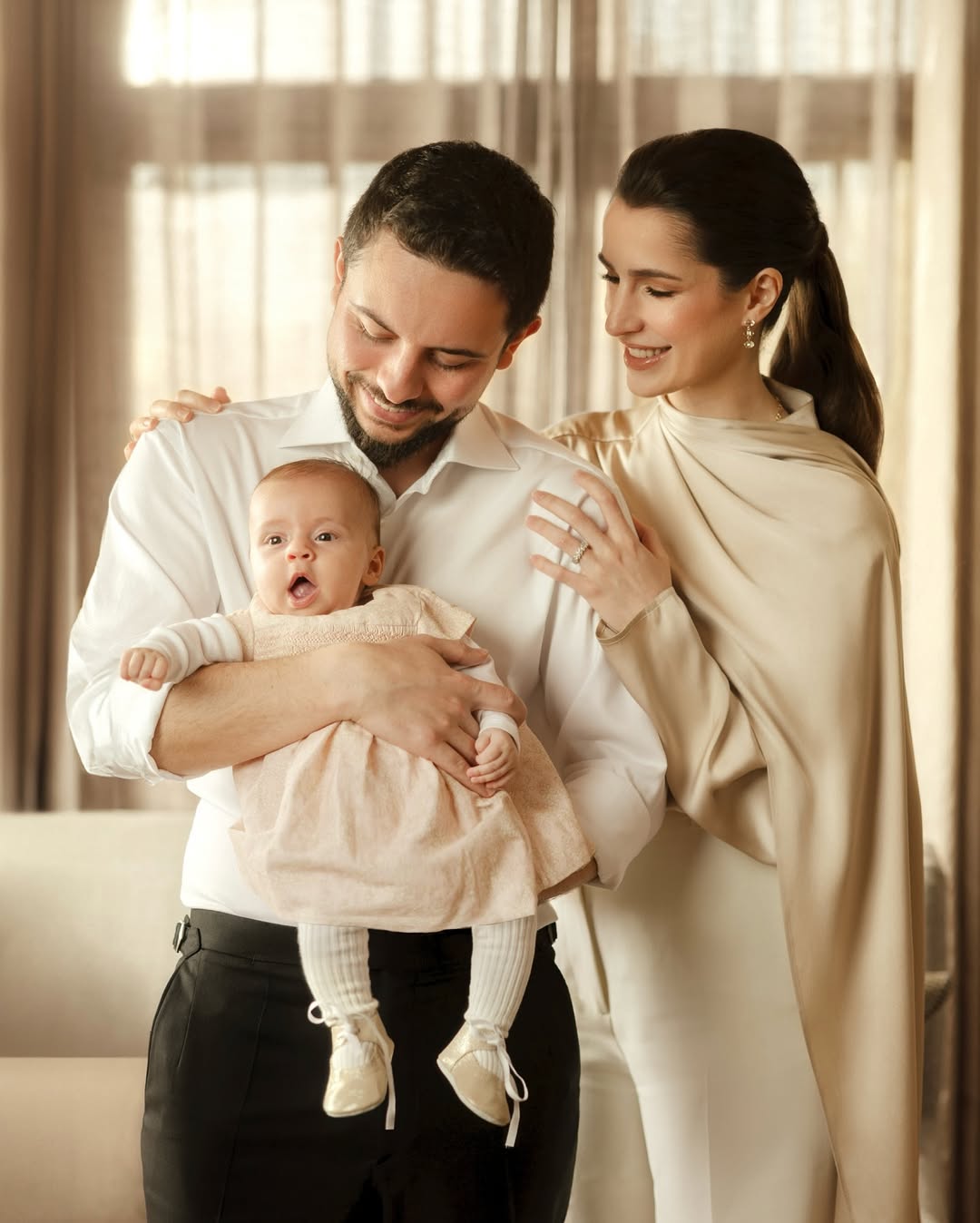 Crown Prince Hussein & Princess Rajwa First Family Portrait For 2025