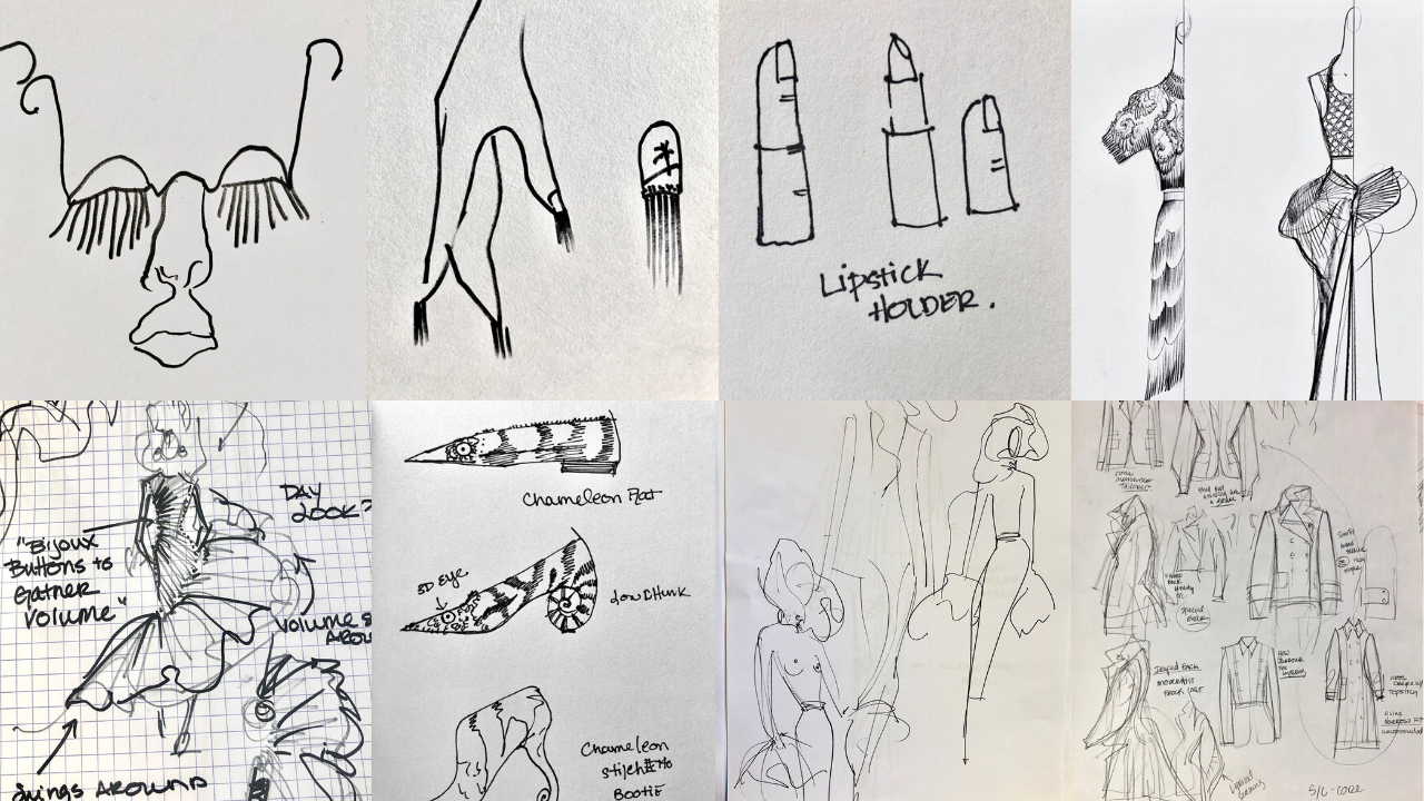 A Look At Schiaparelli Creative Director Daniel Roseberry's Sketches