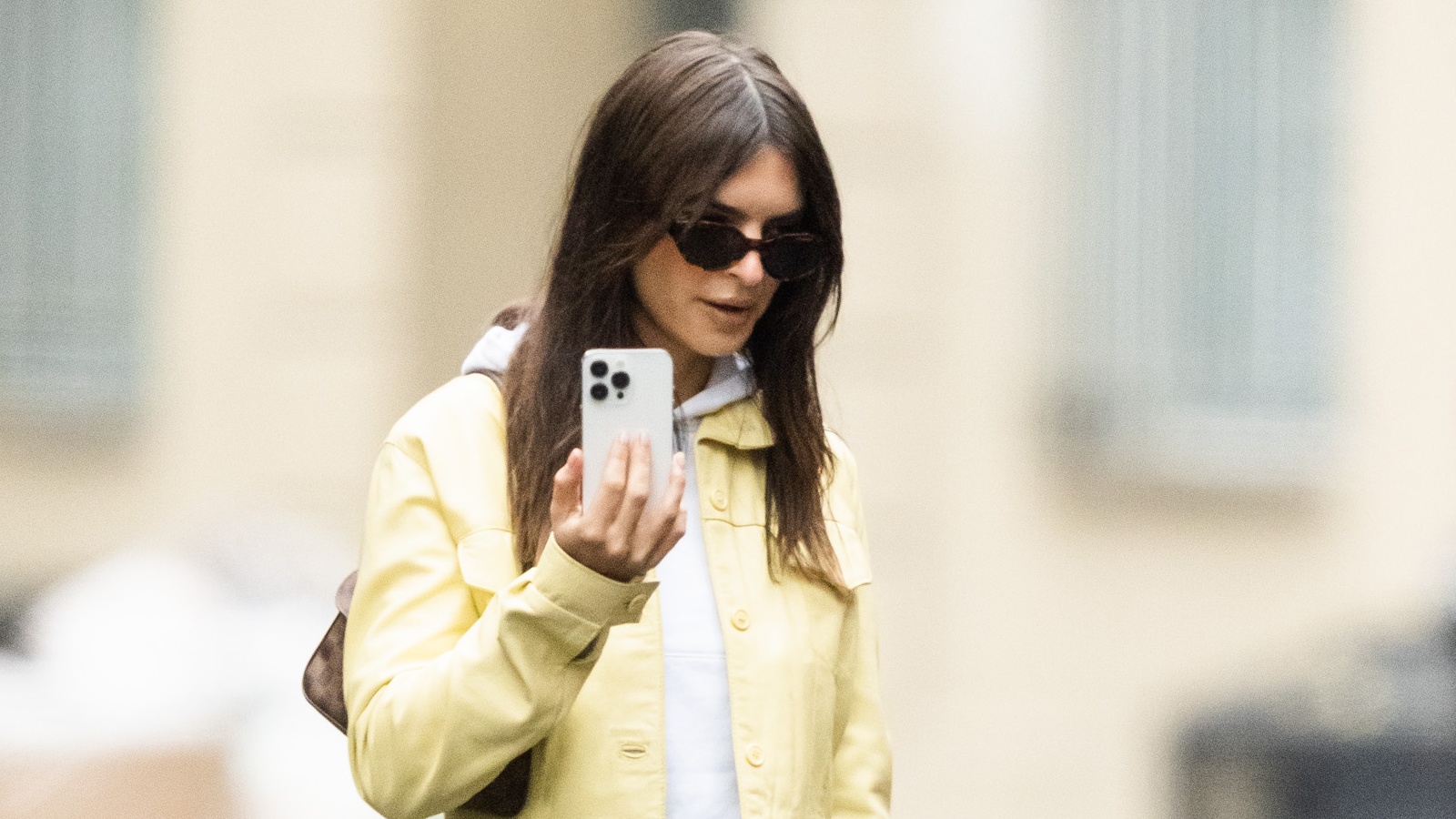 Emily Ratajkowski Wears Bold Yellow Coat Out in N.Y.C.