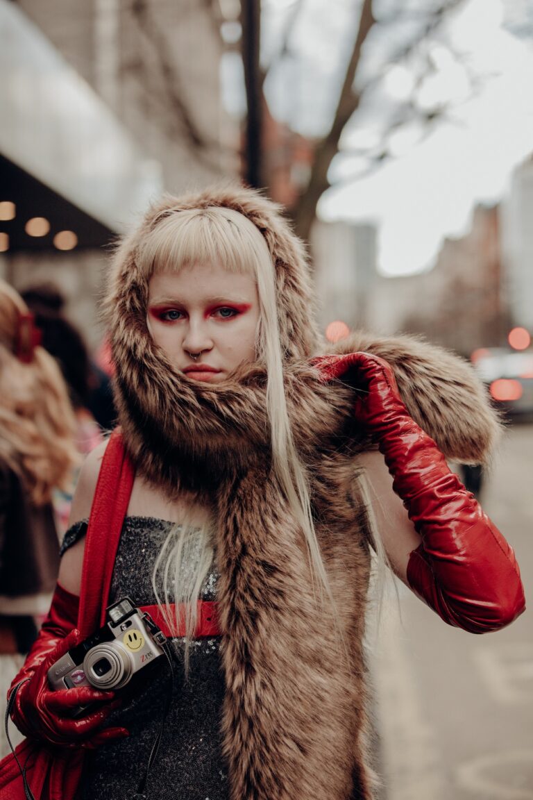 LFW Street Style: Bold Furs, Fierce Prints, & Denim Dreams