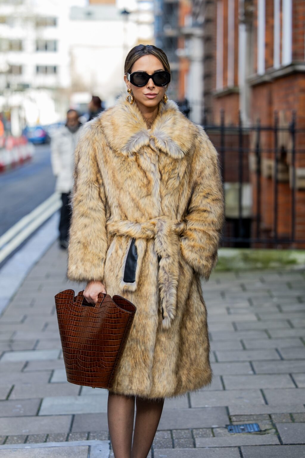 LFW Street Style: Bold Furs, Fierce Prints, & Denim Dreams