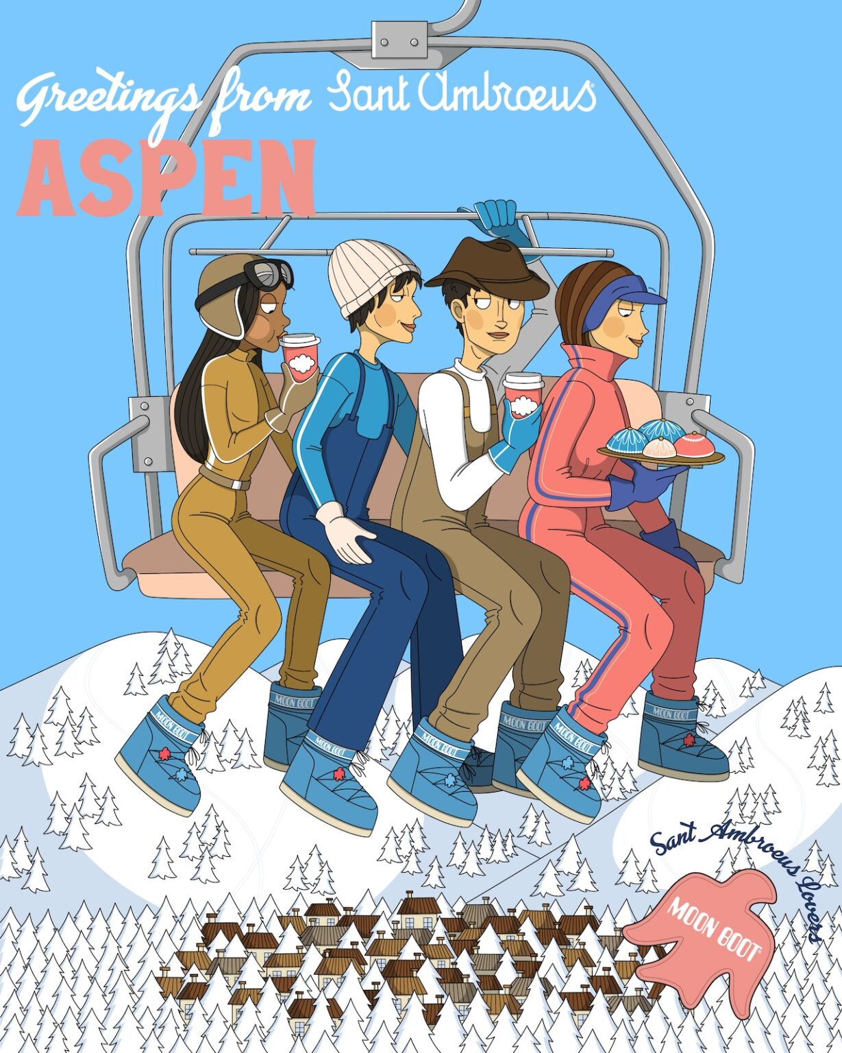 Sant Ambroeus x Moon Boot Drop Exclusive Aspen Collab