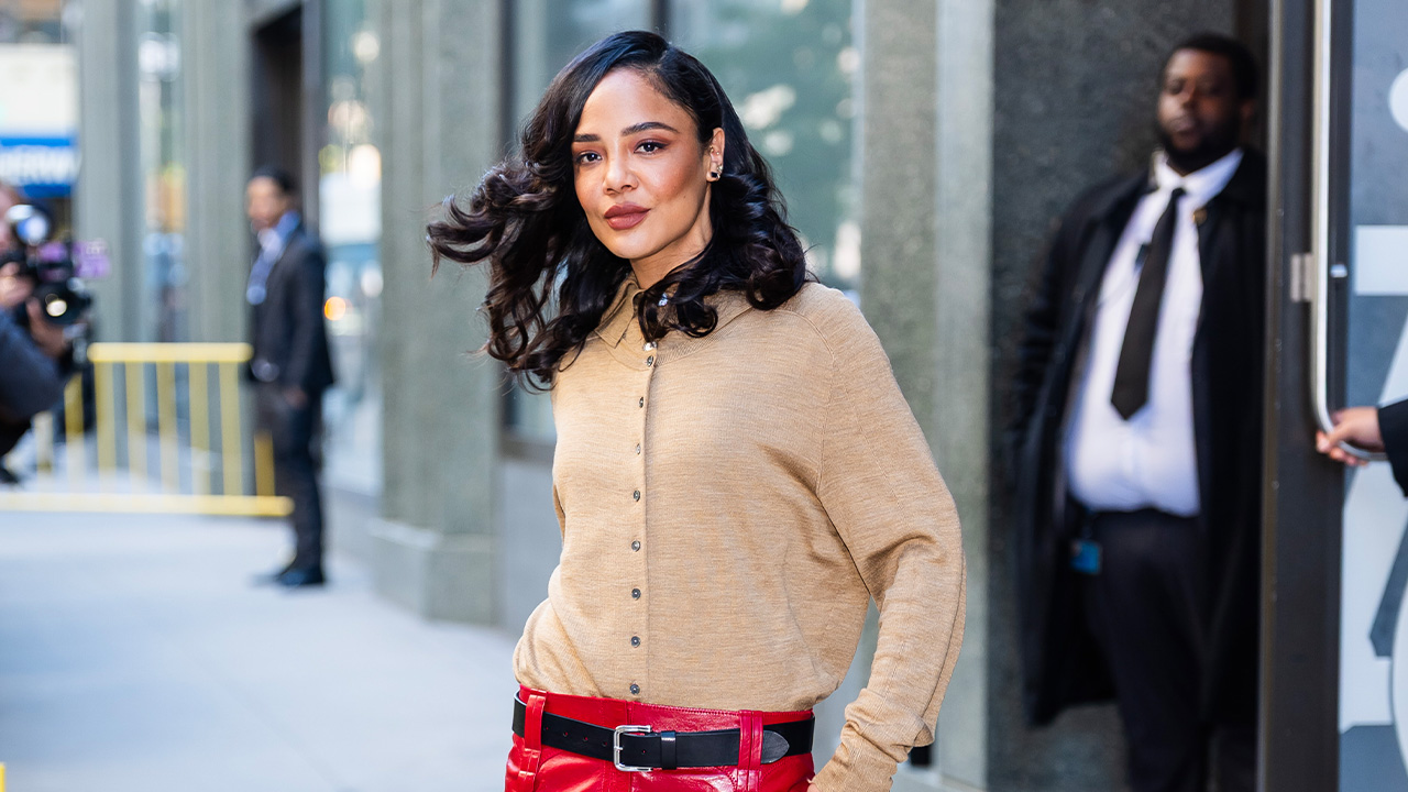 Tessa Thompson Does Three Perfect Outfits In One Day