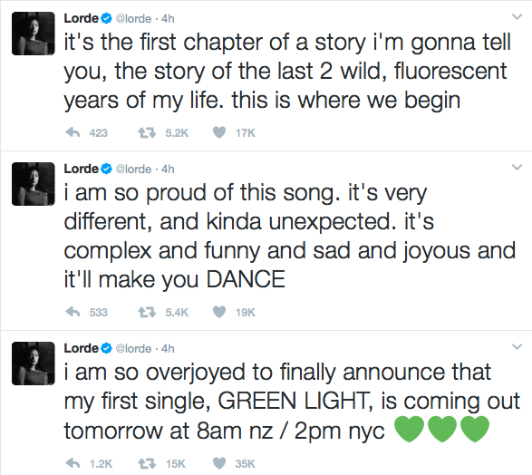 Lorde announces first new single in almost two years with “Green Light ...