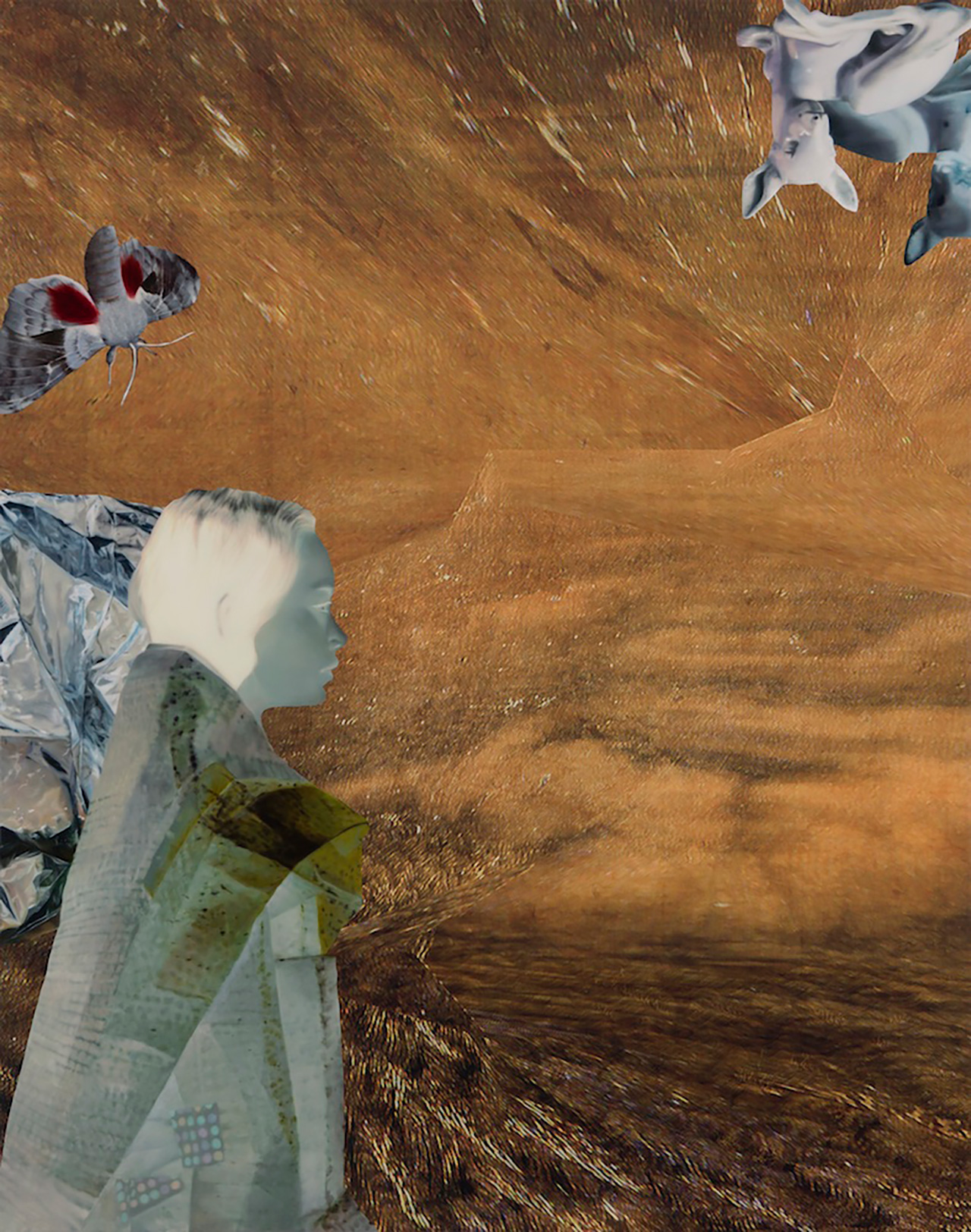 The artist John Young brings images found online to life on linen