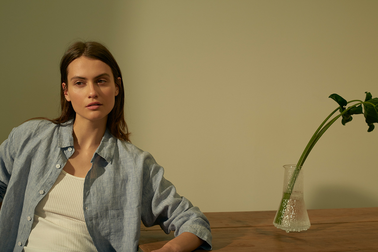 A ribbed organic cotton singlet (worn underneath) - Grazia