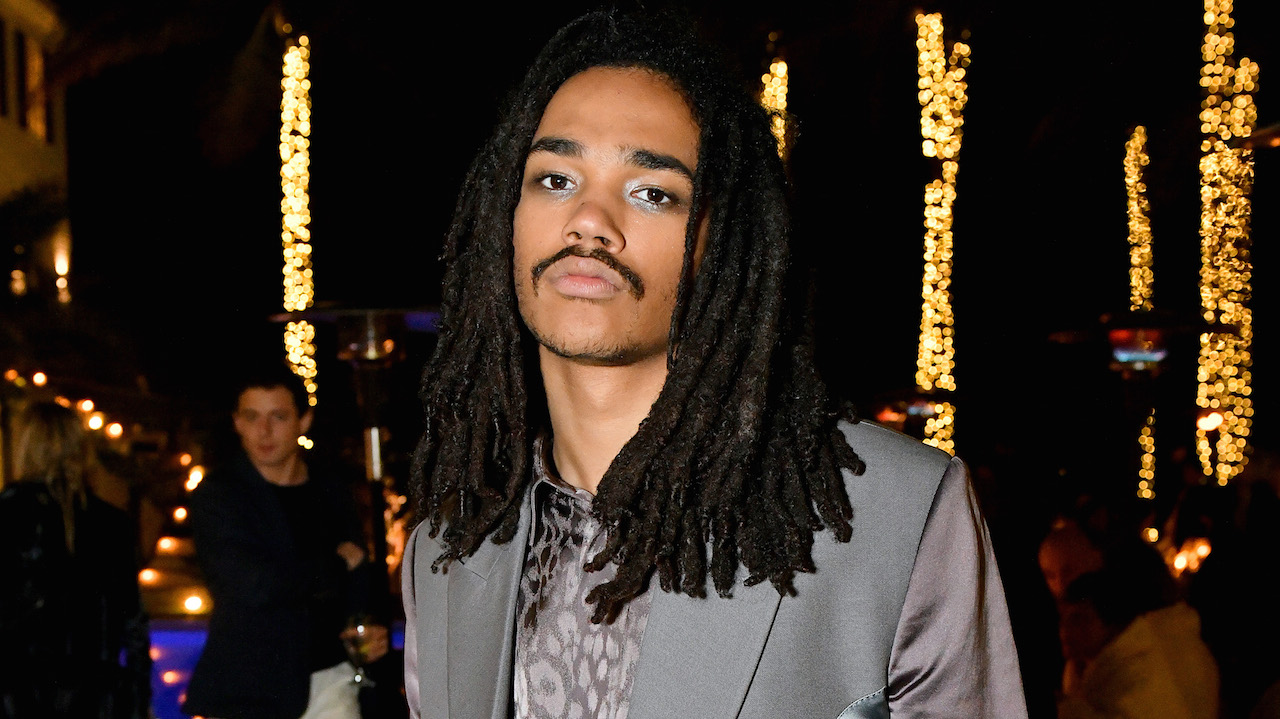 Luka Sabbat Wore Silver Shadow At Dior Fall 2020 In Miami