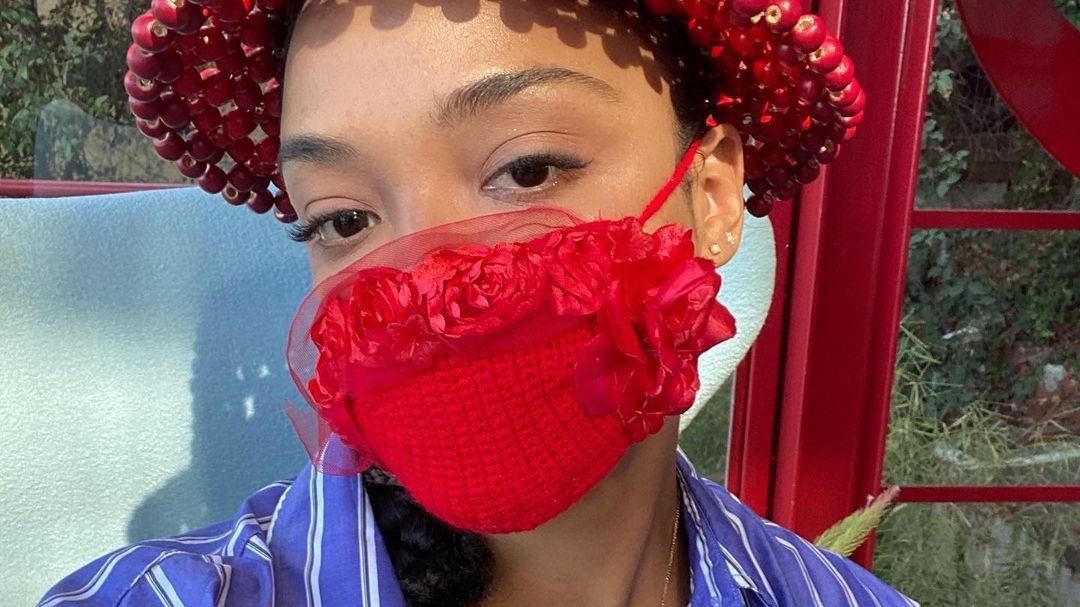 An Ode To Tessa Thompson's Outrageously Cool Mask Collection