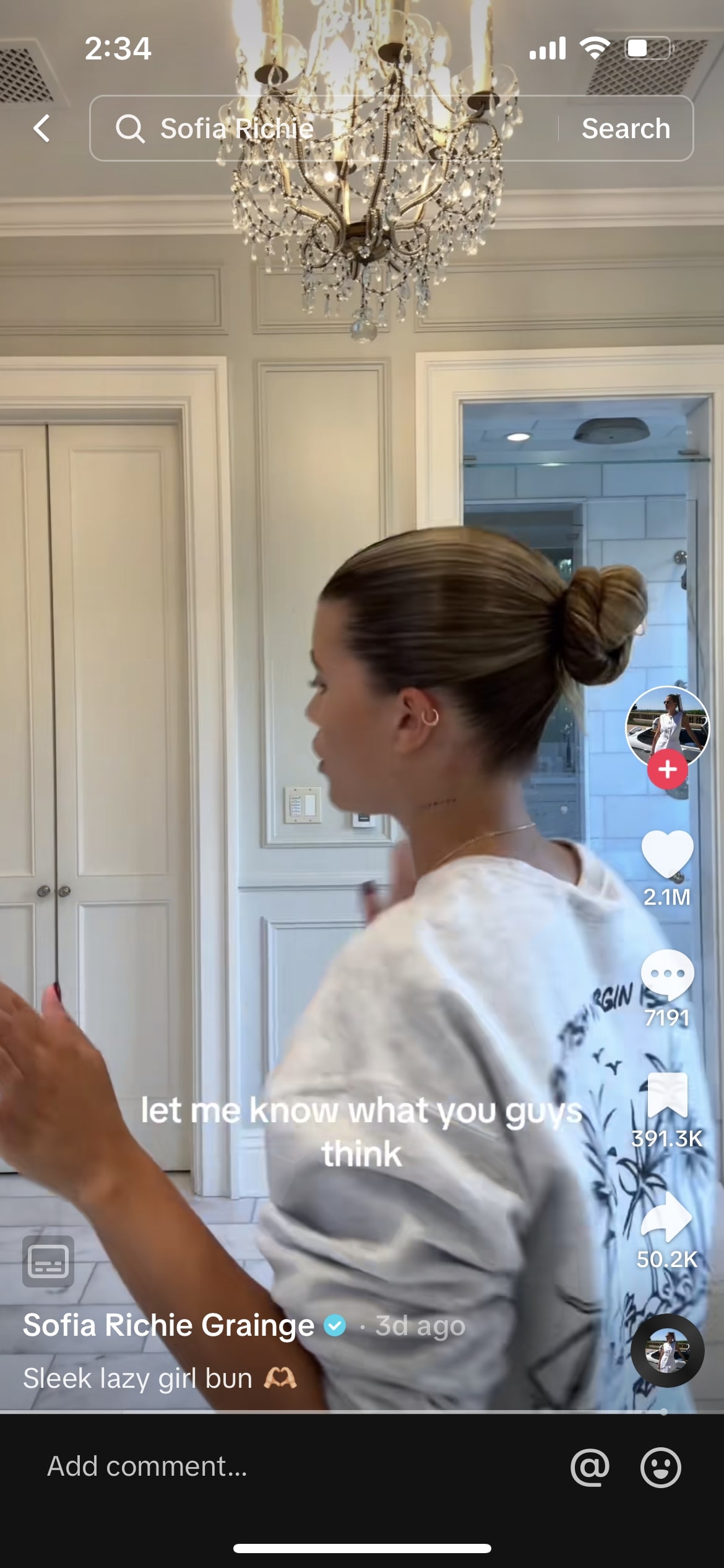 Sofia Richie Grainge Slick Bun In 7 Easy Steps