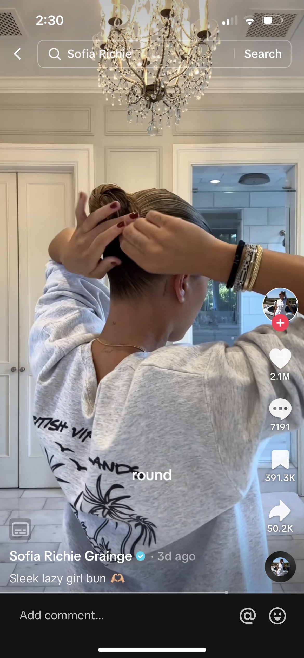 Sofia Richie Grainge Slick Bun In 7 Easy Steps