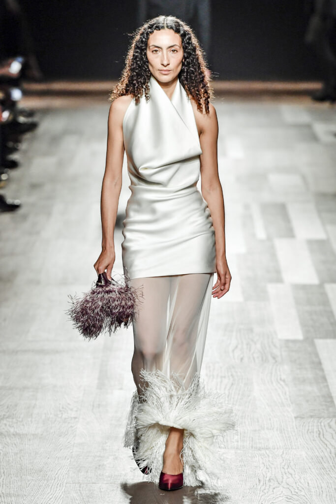 MFW: Leathers, Feathers And Sheer Inspiration At Ferragamo - Grazia
