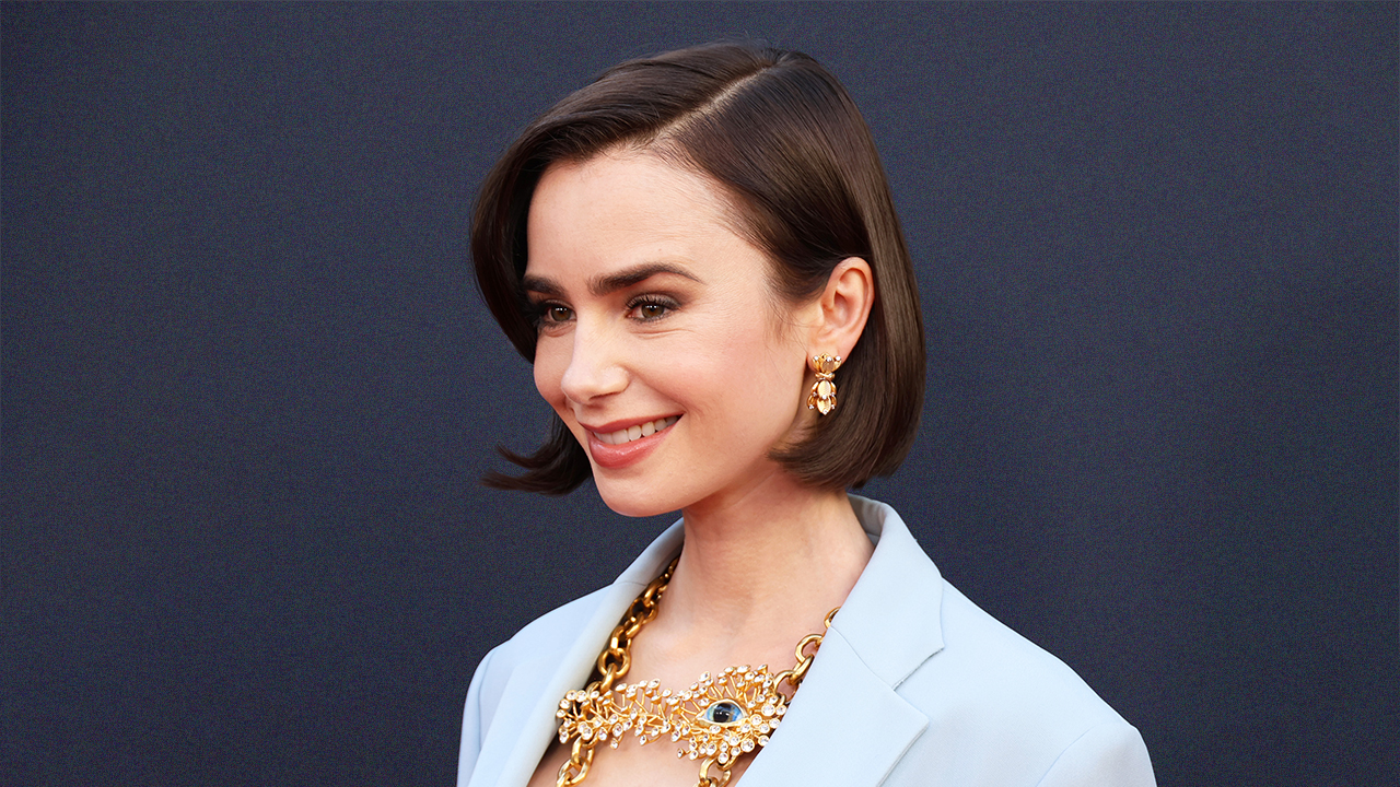Lily Collins French Bob